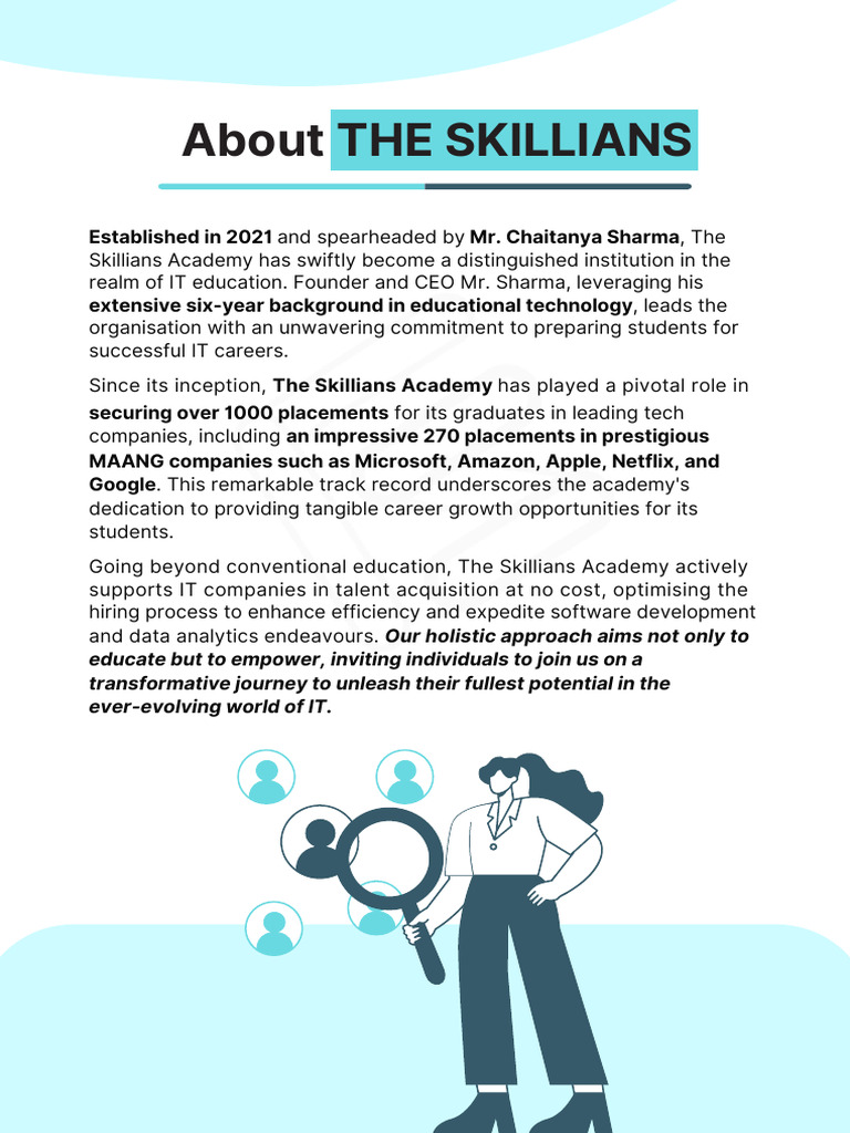 Skillians Academy: Transforming IT Careers | PDF