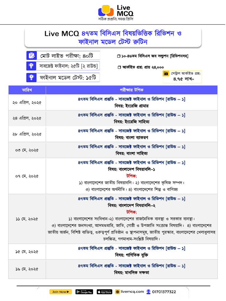 47th BCS Subject Final - 02 1 | PDF