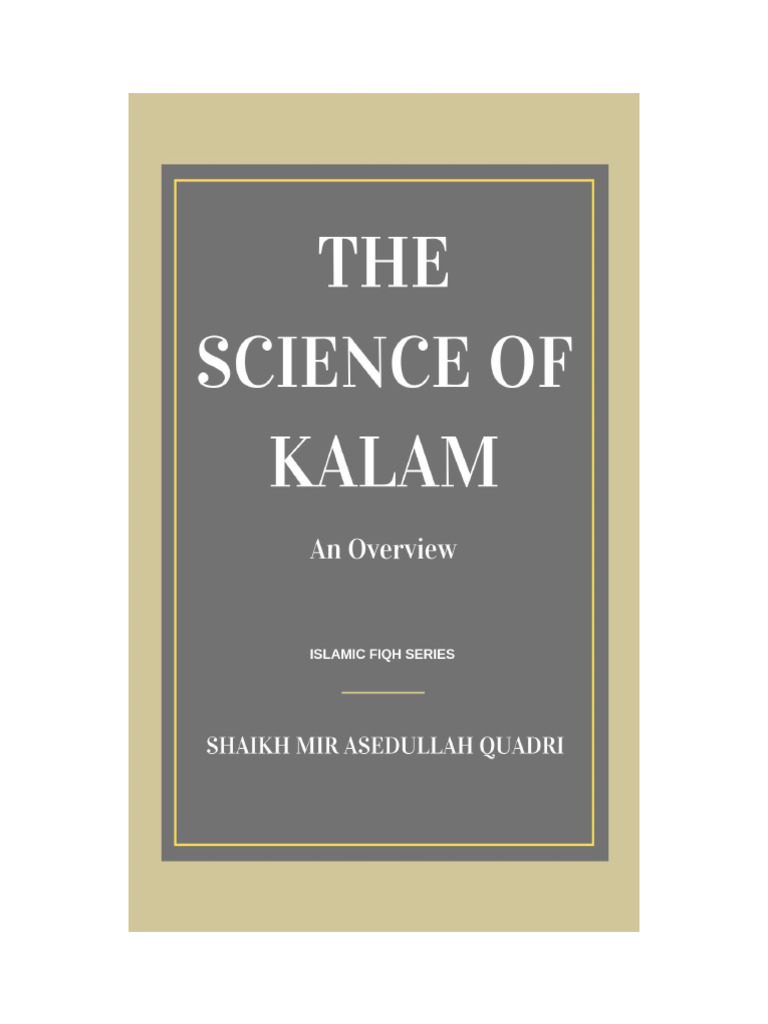 Science of Kalam | PDF | God In Islam | Salafi Movement