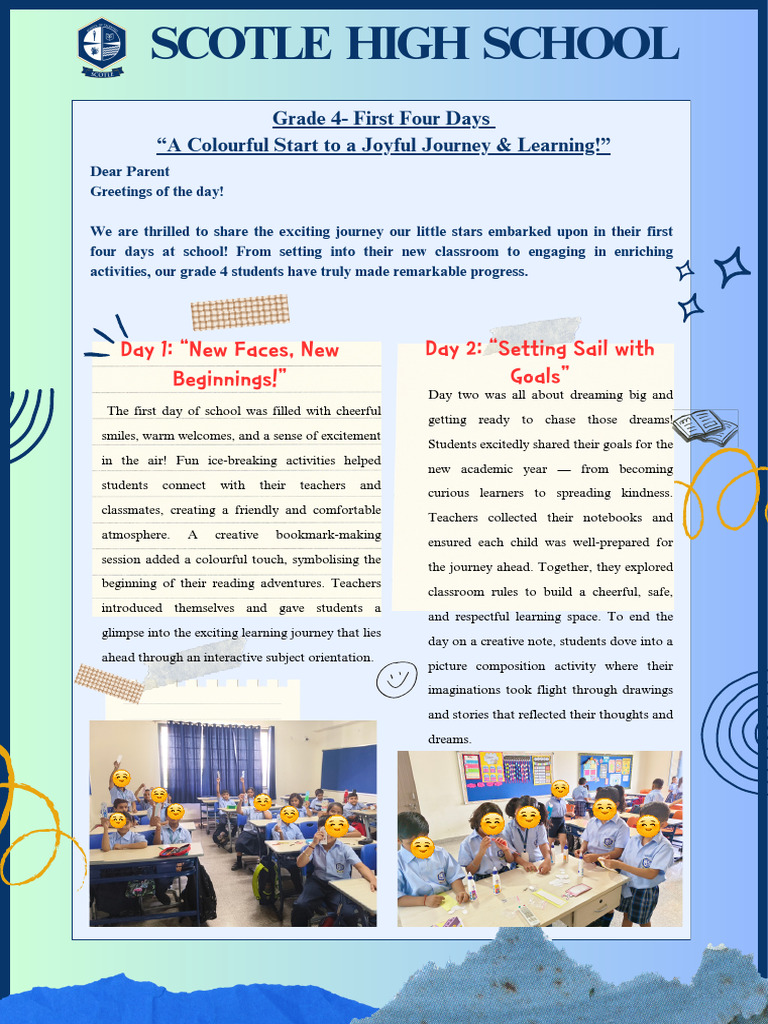 Grade 4 First Week Report | PDF | Learning | Cognition