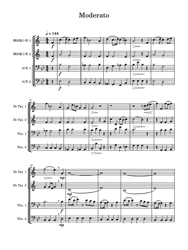 Moderato Full Score | PDF