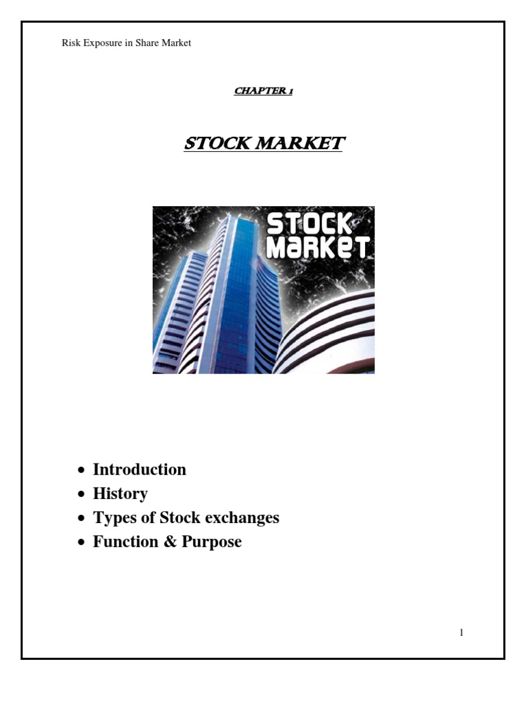 Stock Market: History Types of Stock Exchanges Function & Purpose | PDF ...