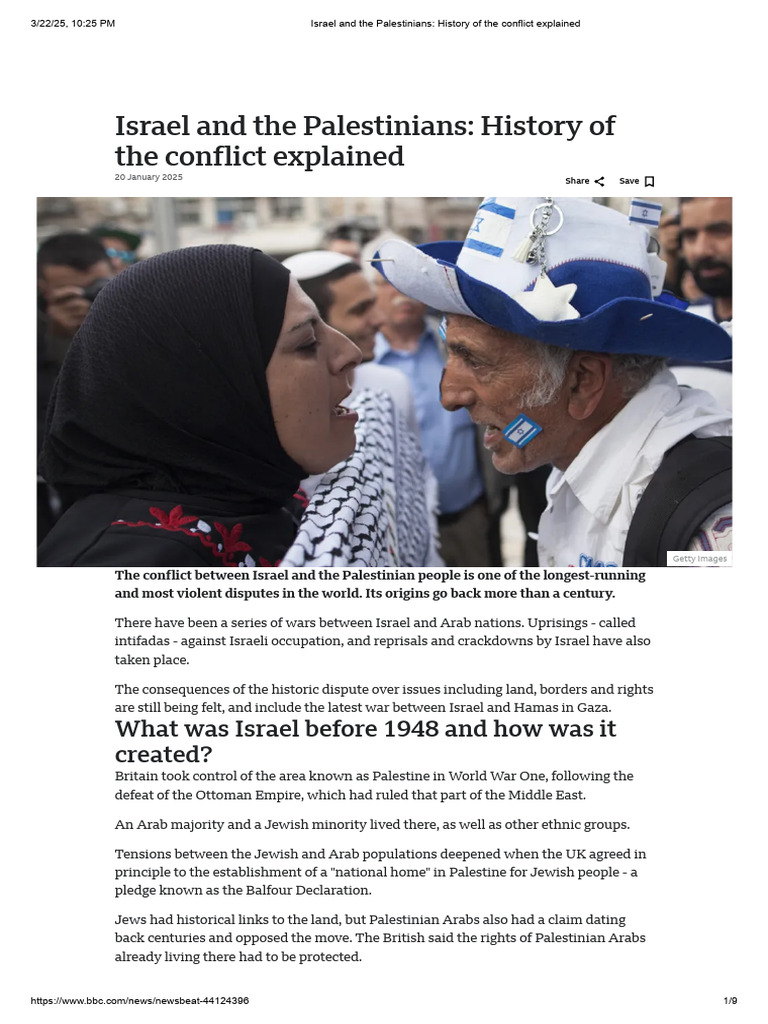 Israel-Palestine Conflict: A Historical Overview | PDF | World Politics ...