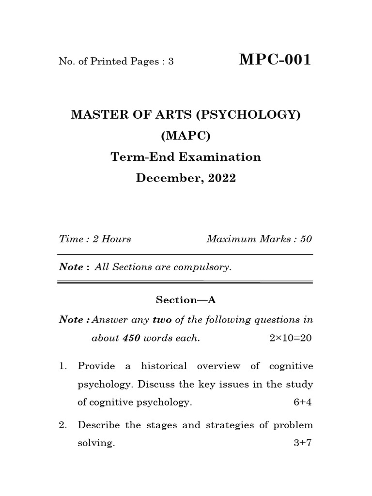 MPC 001 | PDF
