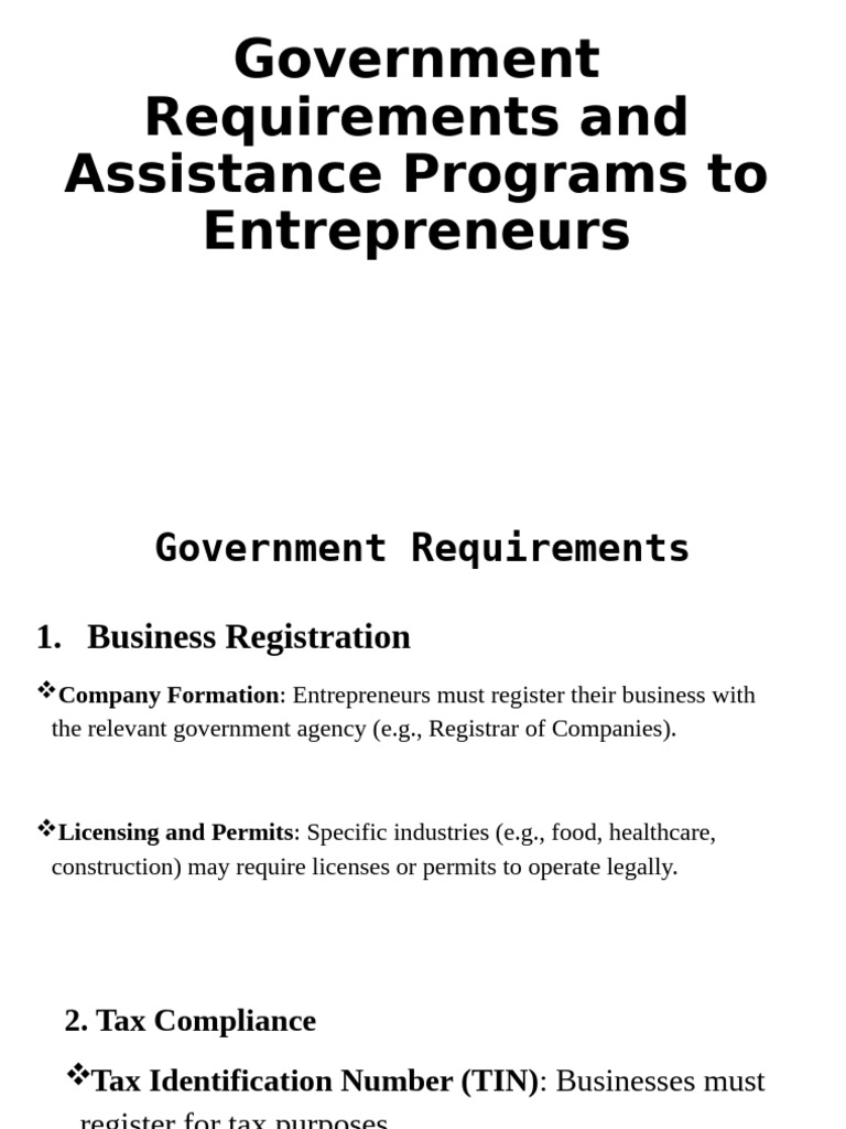 4 Govt Requirements.... | PDF | Taxes | Business