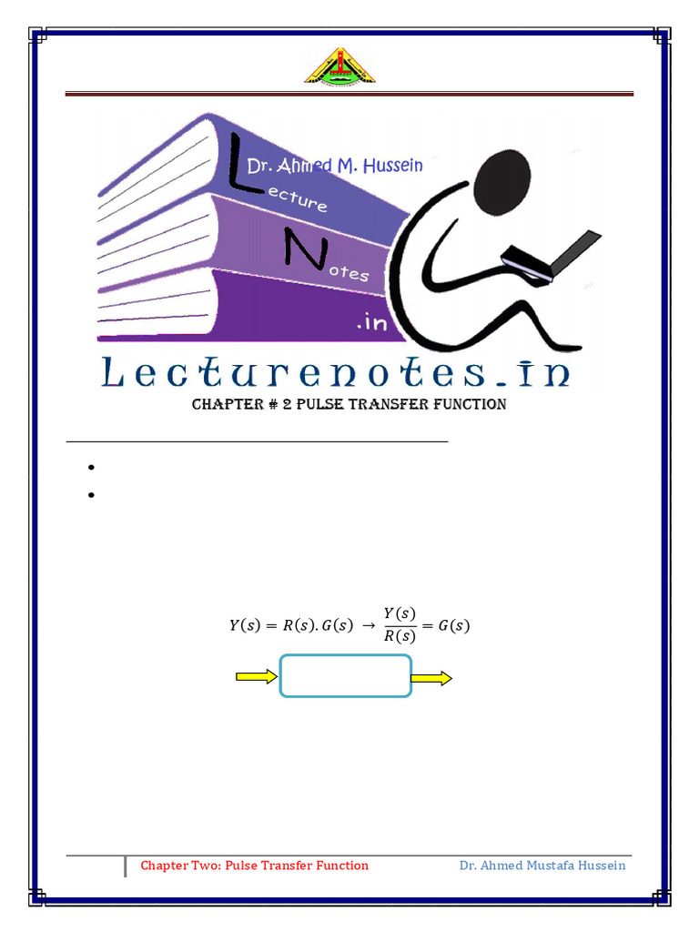 Chapter 2 Pulse Transfer Function | PDF | Mathematical Concepts ...