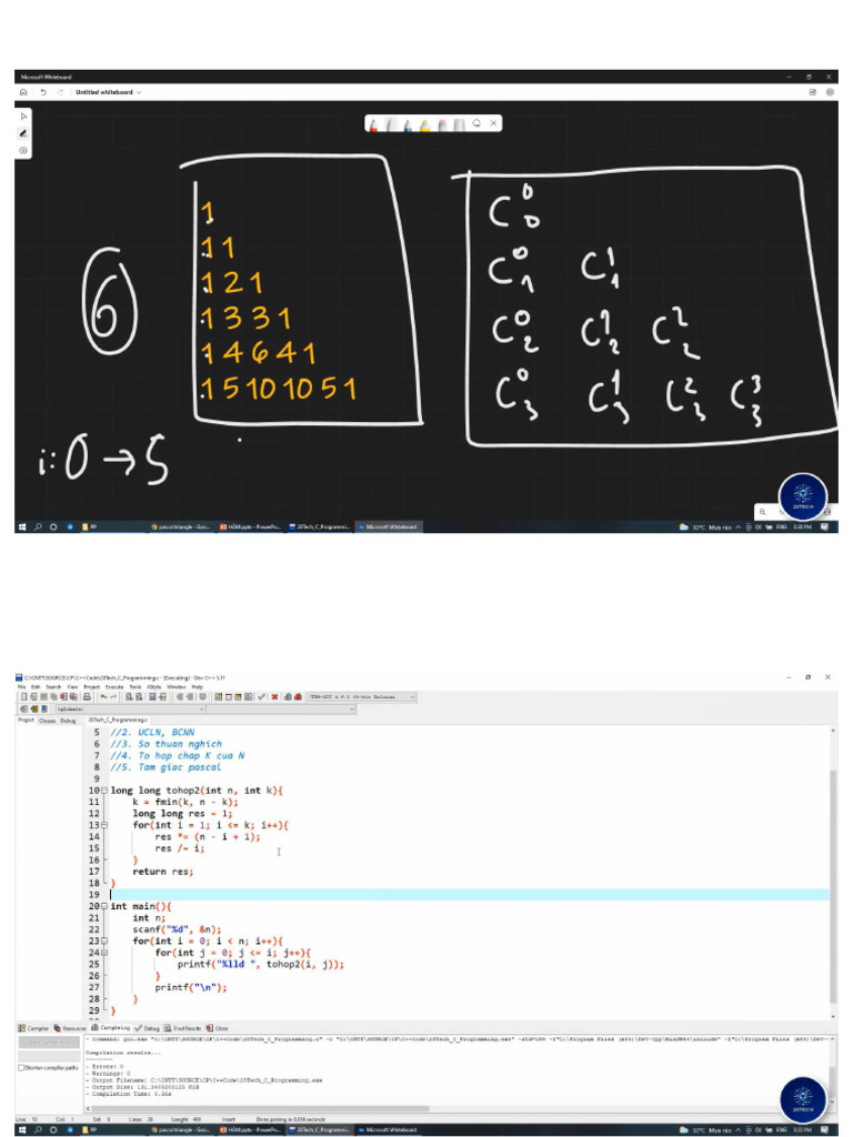 Hàm Tính Tam Giác Pascal | PDF