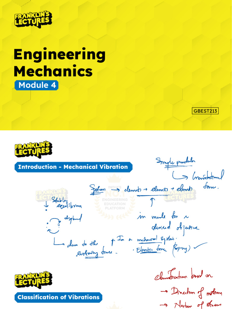 S2 Engineering Mechanics (FULL) - Module 4 - Franklin's Lectures - 2024 ...