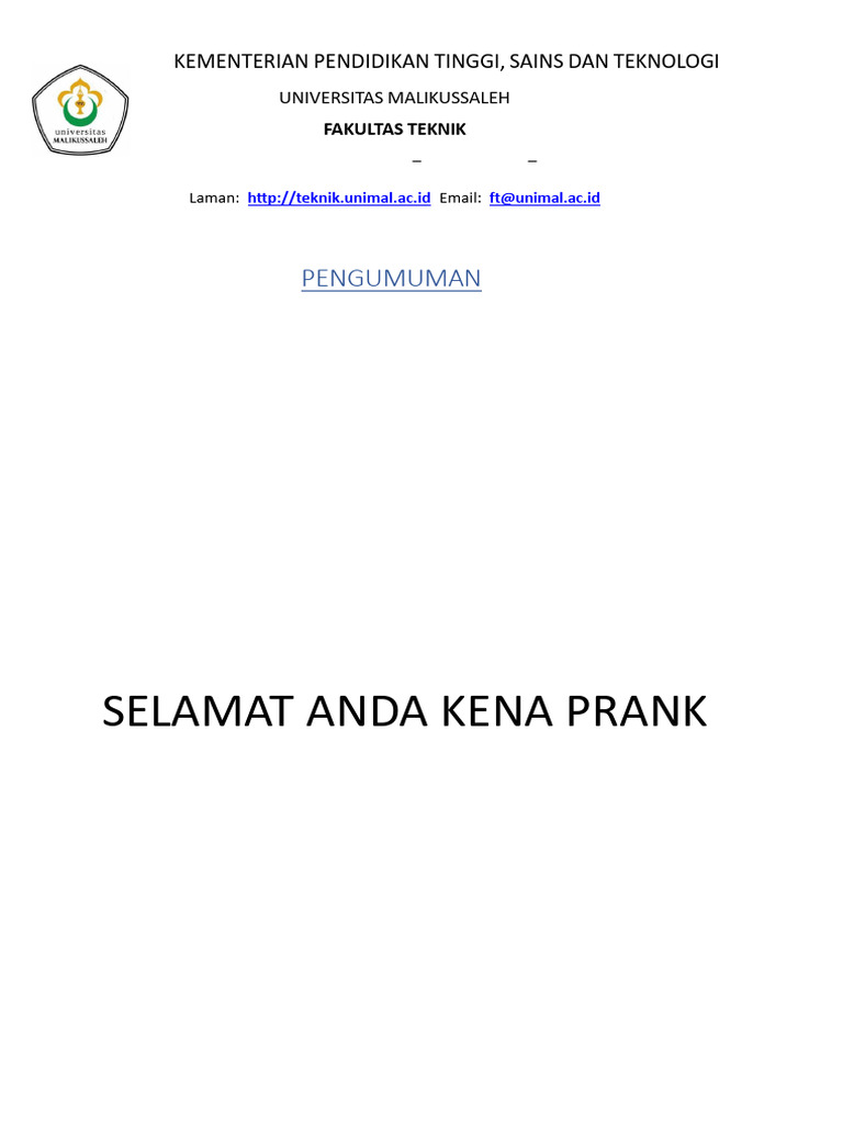 Selamat Anda Kena Prank! | PDF