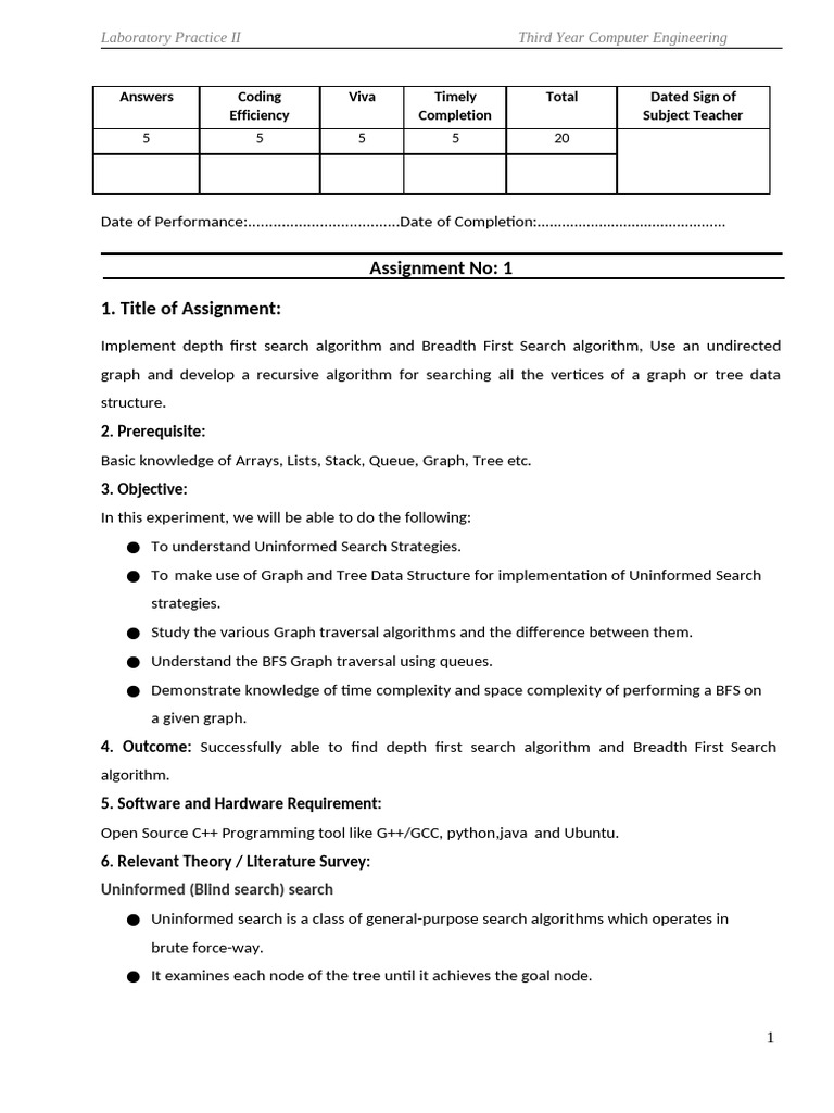 Practical Assignment LP-II-1 | PDF | Algorithms And Data Structures ...