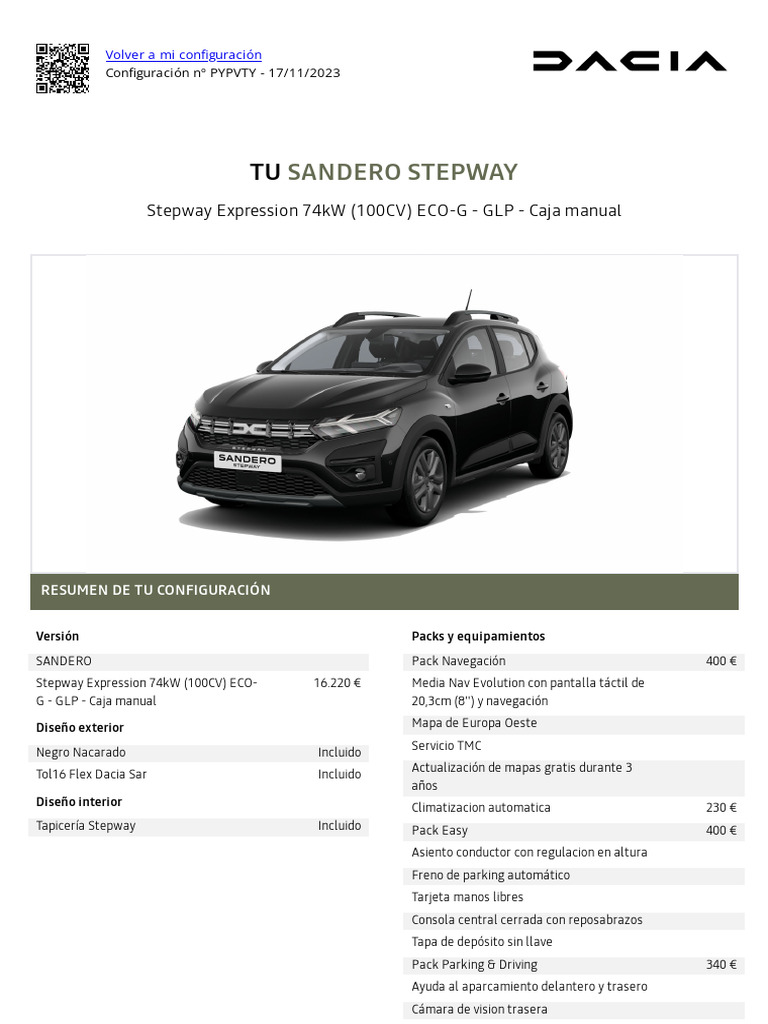 SANDERO Stepway Expression 74kW (100CV) ECOG | PDF | Sistema de freno ...