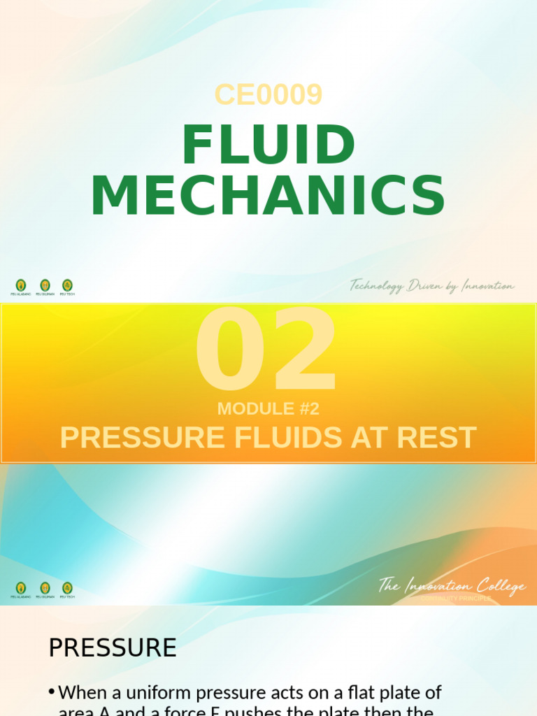 Module 2.1 - Pressure of Fluids at Rest | PDF