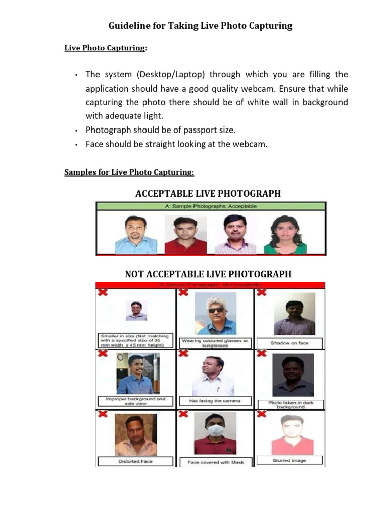 Instruction For Live Photo | PDF