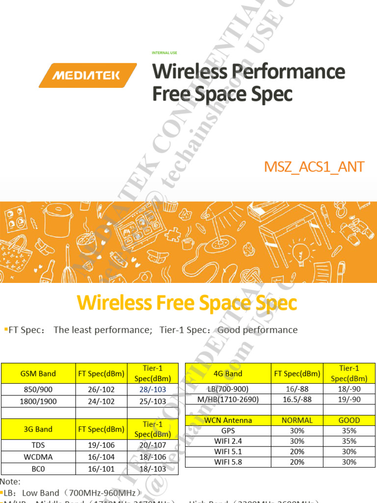 Wireless Performance Specifications Guide | PDF