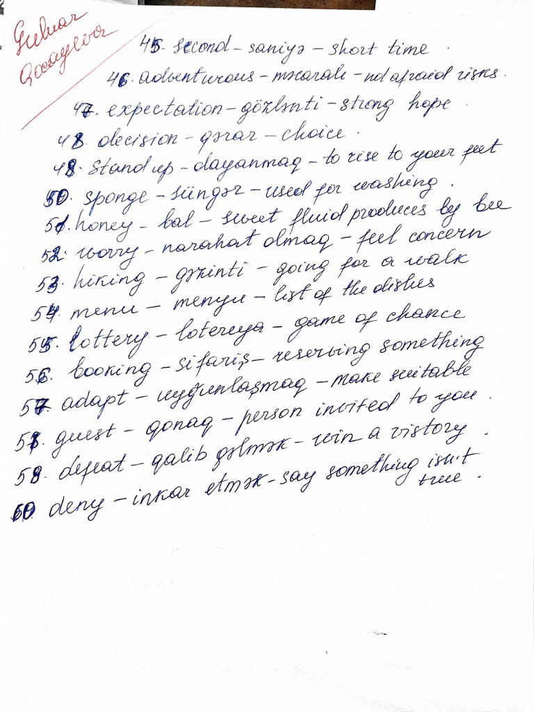 Definition Unit 7 Grade 6 | PDF