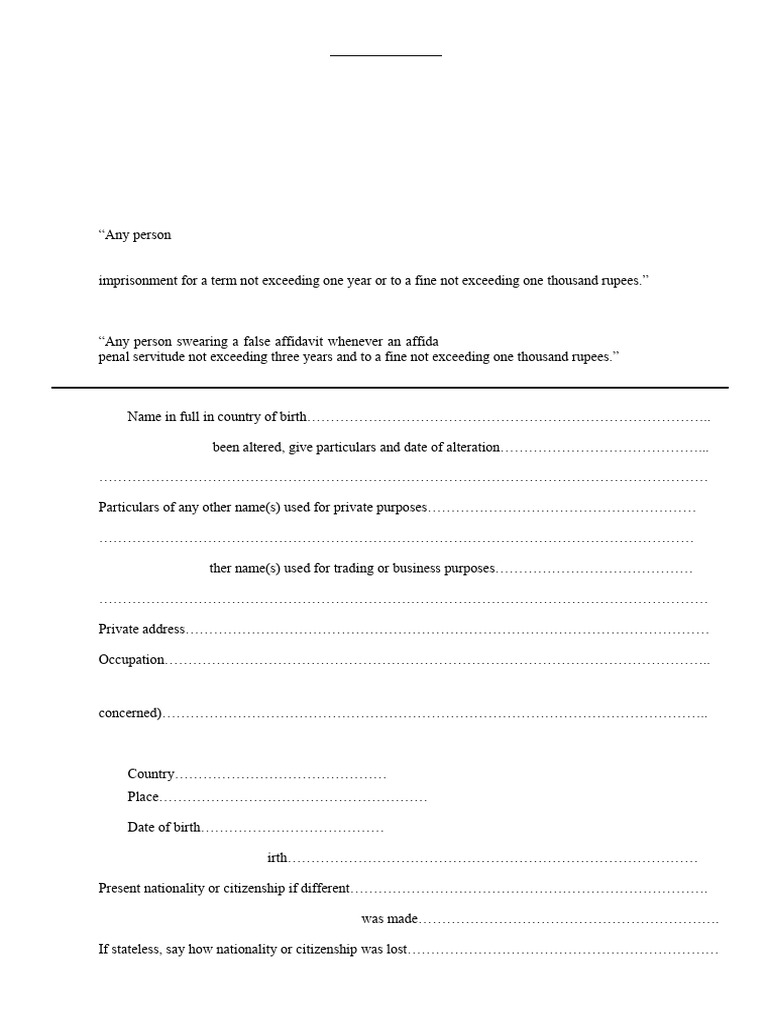 Naturalization of An Alien or British Protected Person Section 9 | PDF ...