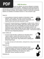 VAK Learning Styles Self-Assessment Questionnaire: VARK Test | PDF ...