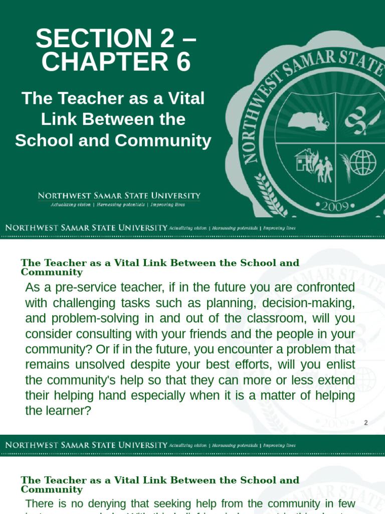 Section 2 Chapter 6 | PDF | Teachers | Learning