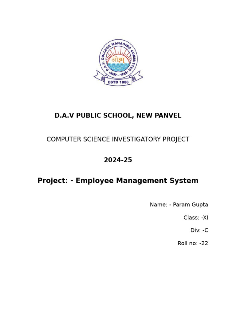 Computer Science Investigatory Project | PDF | Graphical User Interfaces | Computing