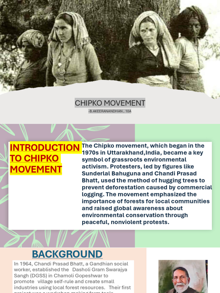 Presentation On Chipko Movement | PDF | Natural Environment | Social ...