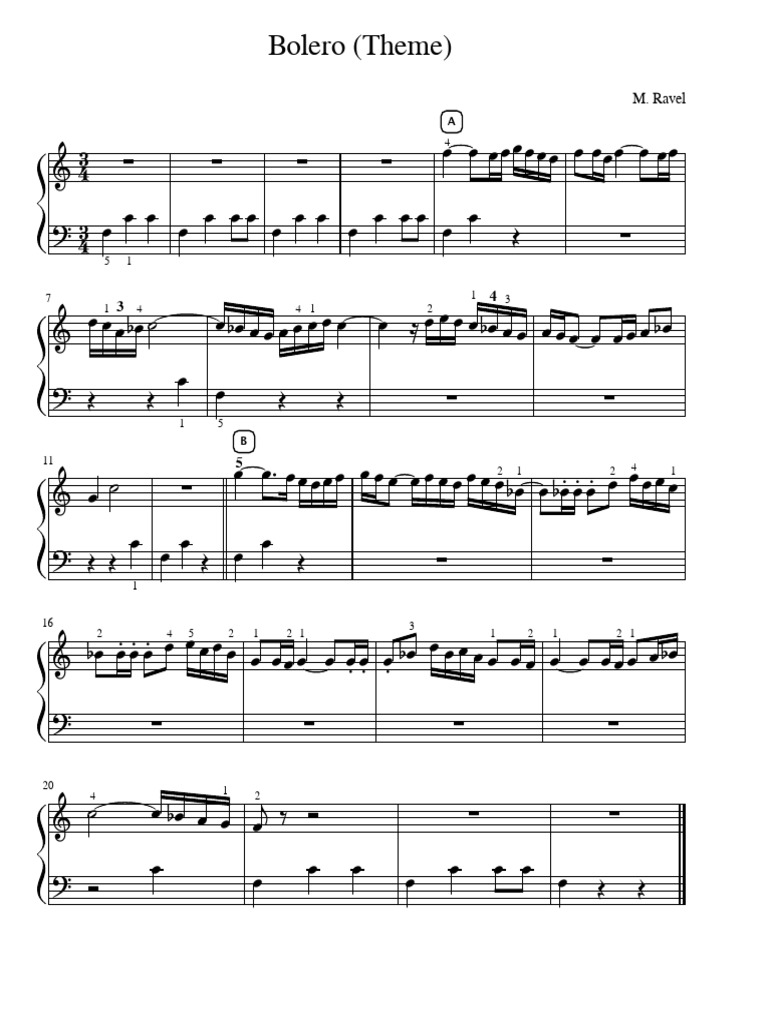 Bolero Sheet Music | PDF | Music Theory | Elements Of Music
