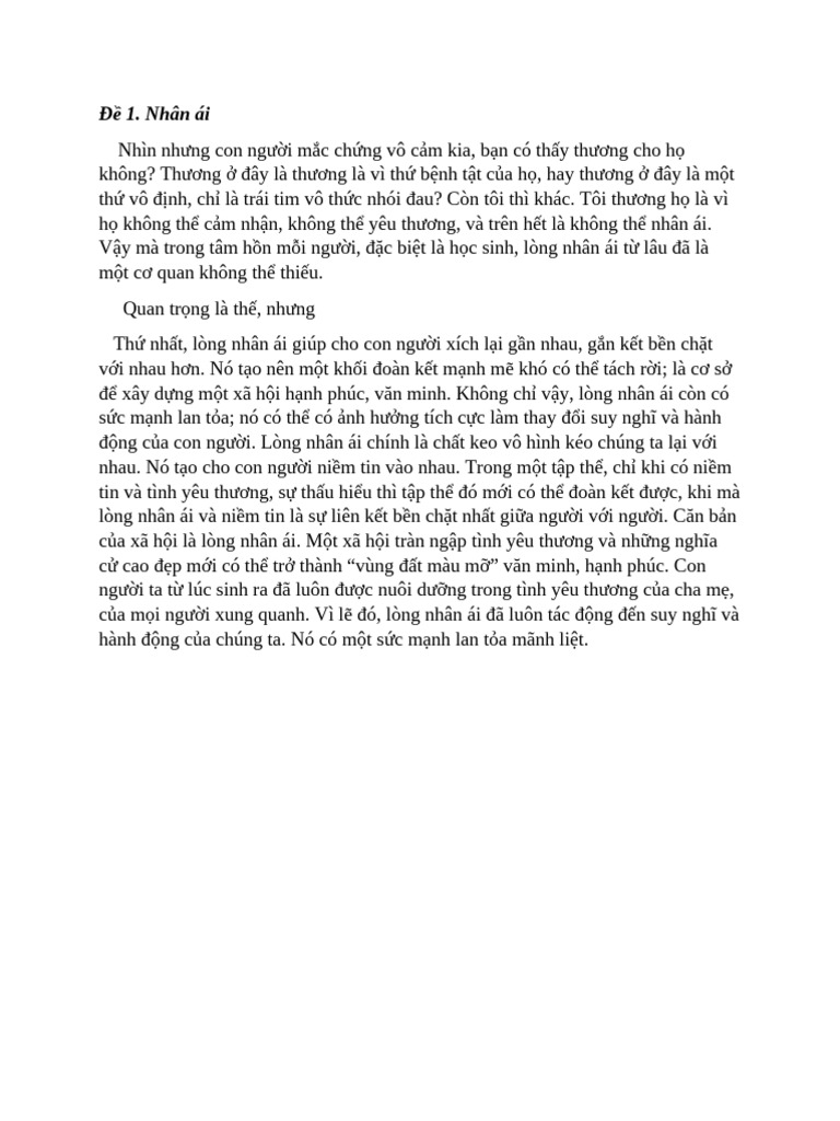 ĐỀ CƯƠNG VĂN CK1 | PDF