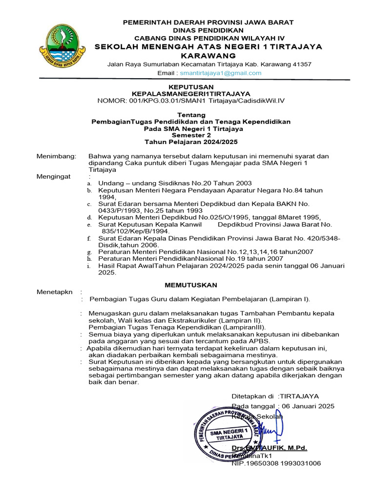 SKBM Semester 2 2024-2025 | PDF