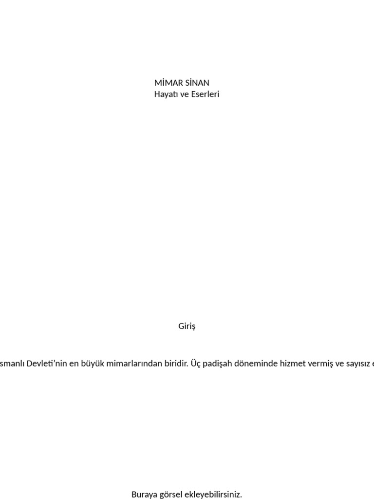 Mimar Sinan 20 Sayfa Slayt | PDF