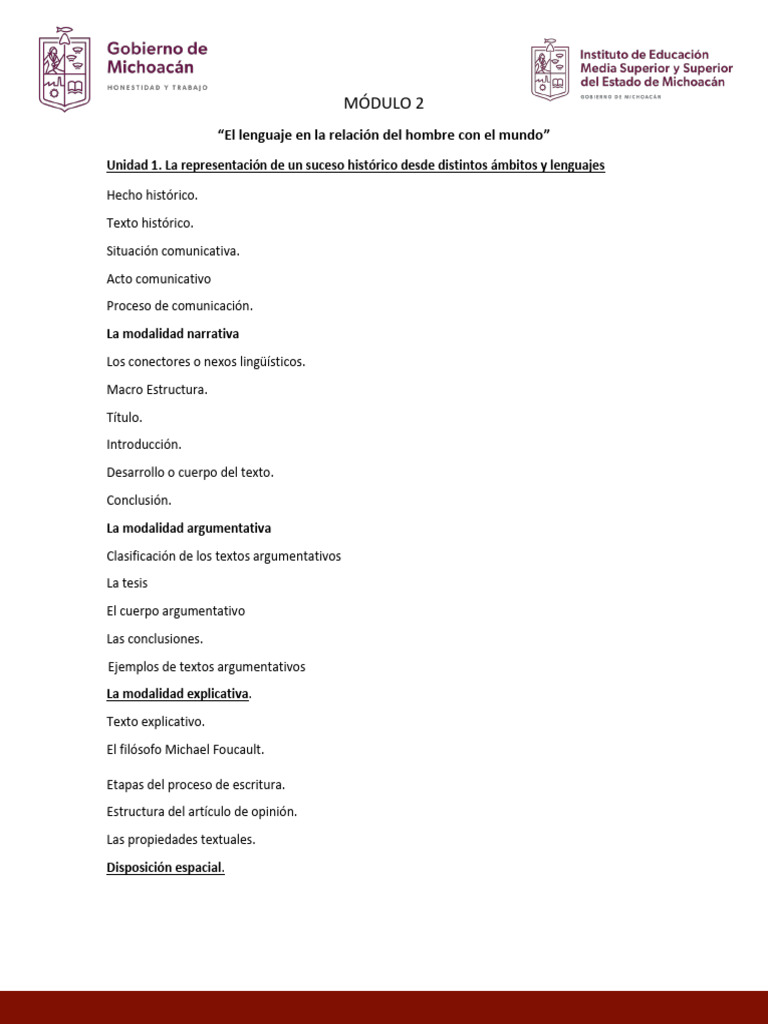 Temario Modulo 2 | PDF