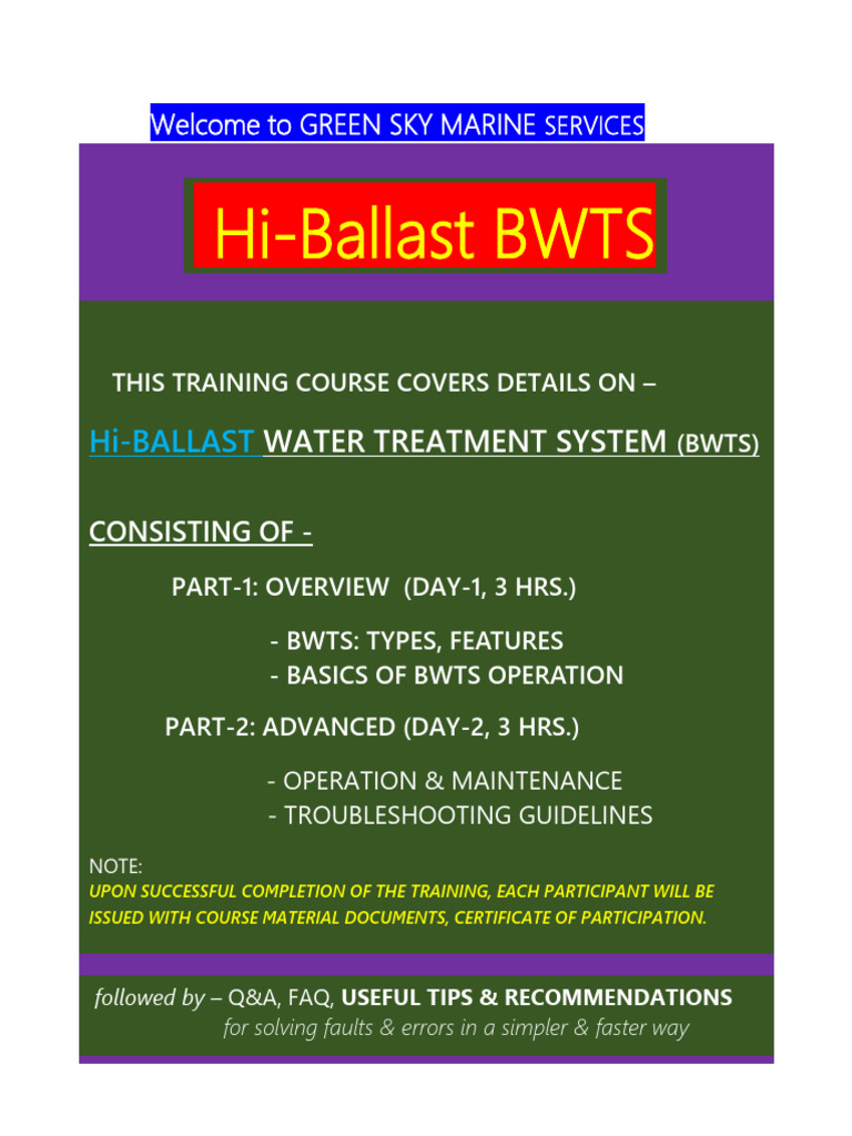 Training Course On Hi-Bwts | PDF