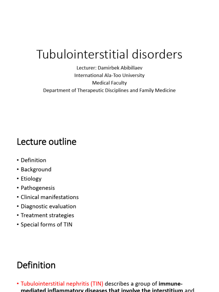 Understanding Tubulointerstitial Nephritis | PDF | Inflammation ...