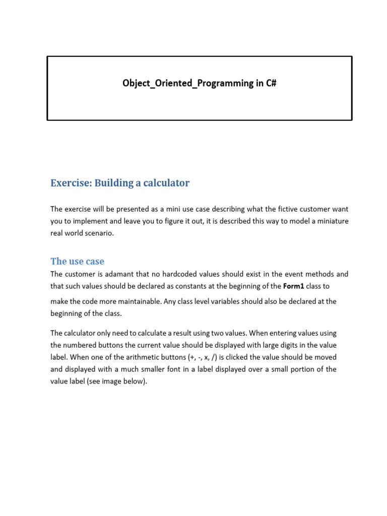Exercise Calculator - Part1 | PDF | String (Computer Science) | Parameter (Computer Programming)