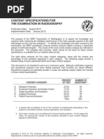 ARRT Rad Content Specifications | PDF | Radiography | Anatomical Terms ...
