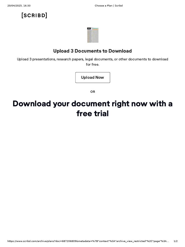 Choose A Plan - Scribd | PDF