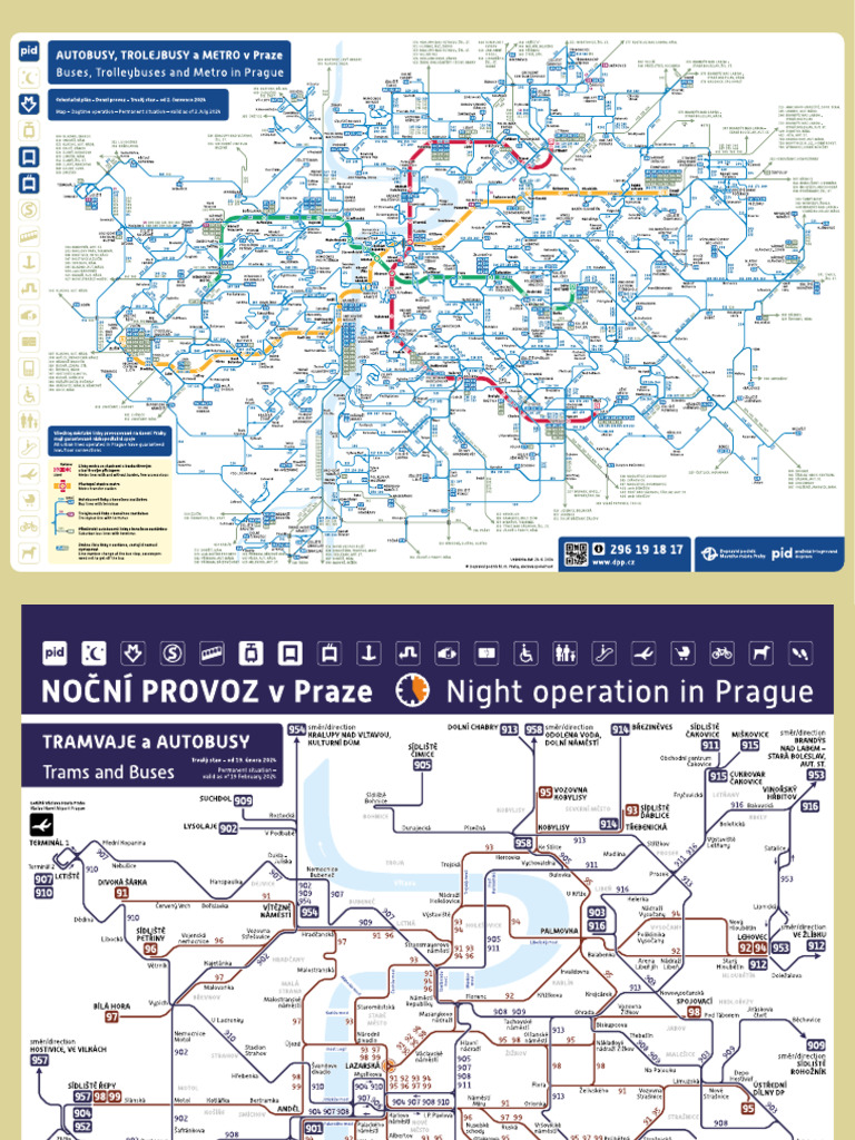 Prague Transportation Tram-Bus Map - PID 20270718 | PDF
