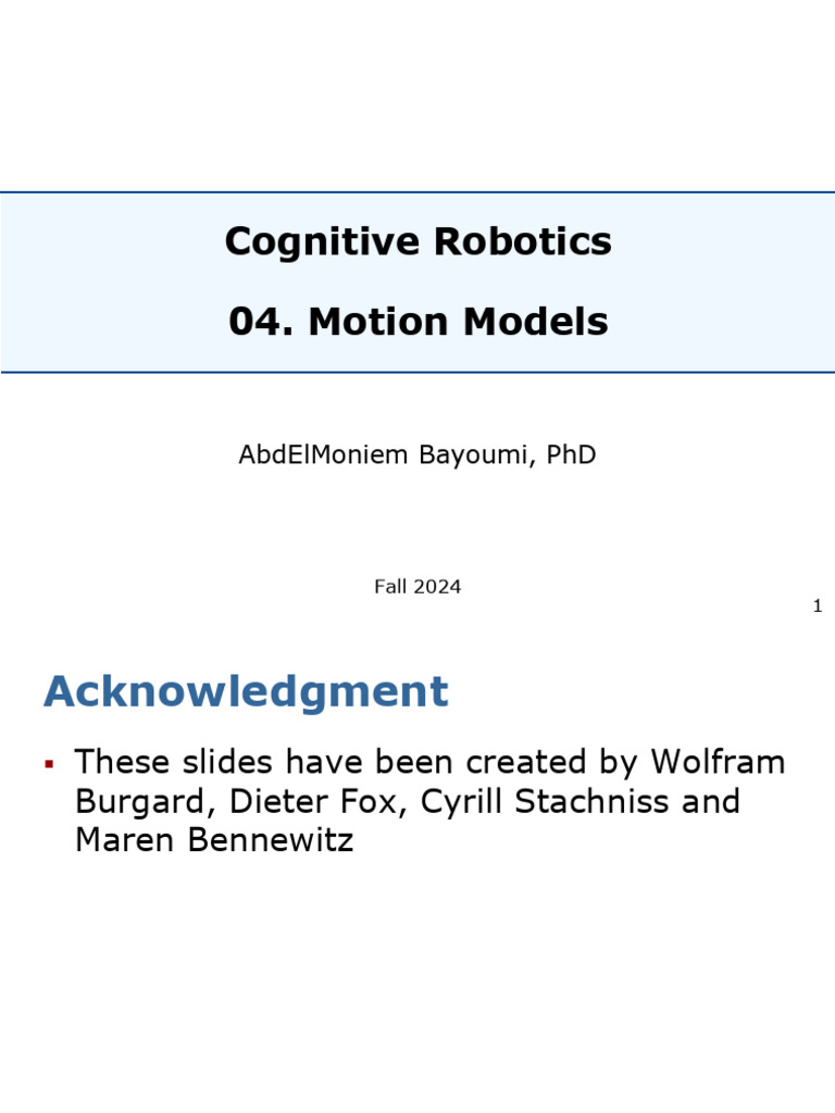 CR 04 Motion-Models | PDF | Velocity | Rotation
