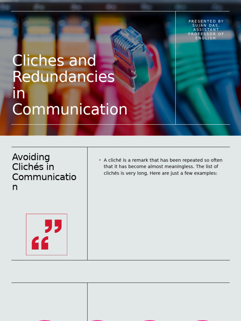 Avoiding Clichés and Redundancies | PDF | Sentence (Linguistics ...