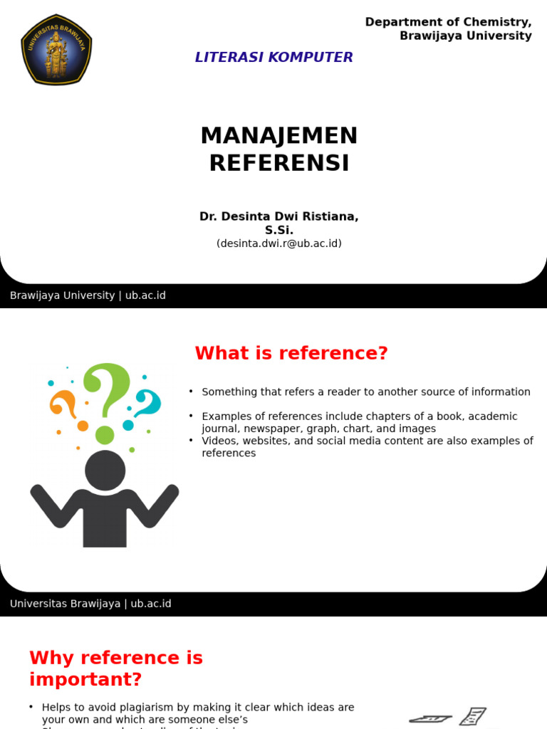 Manajemen Referensi | PDF | Microsoft Word | Computer Architecture