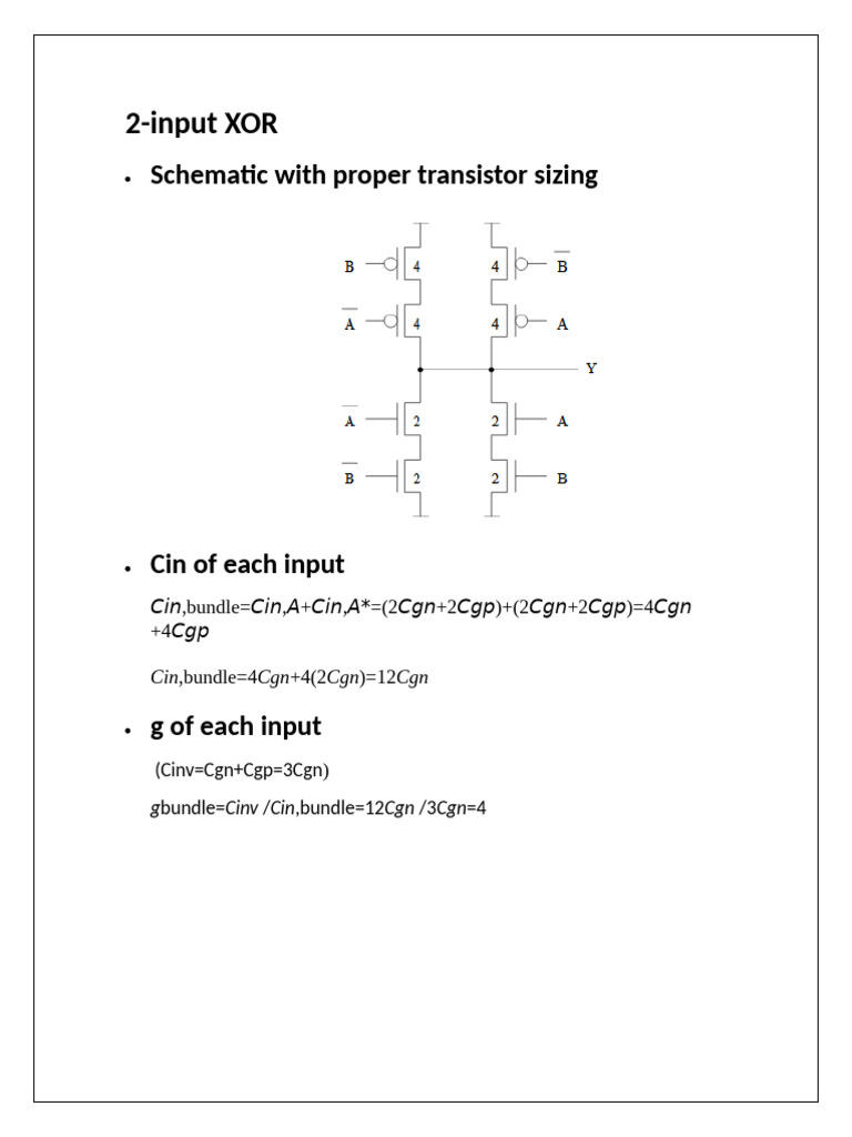 2-Input and 3-Input XOR Analysis | PDF