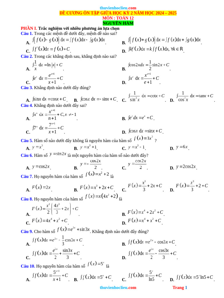 thuvienhoclieu.com-De-cuong-tap-giua-HK2-Toan-12-KNTT-24-25 | PDF