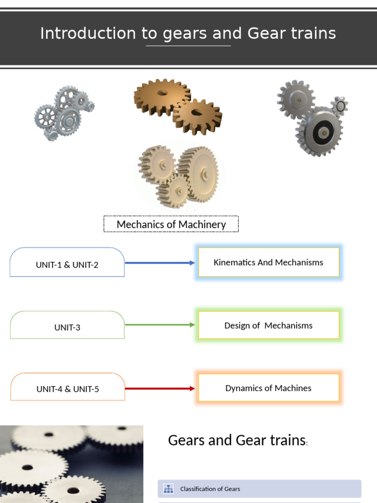 3.0 introduction to gears | PDF | Gear | Machines