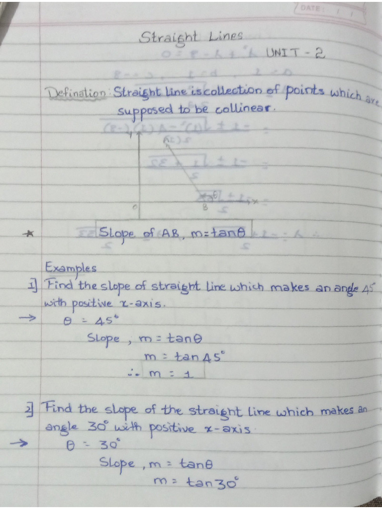 Straight Lines | PDF