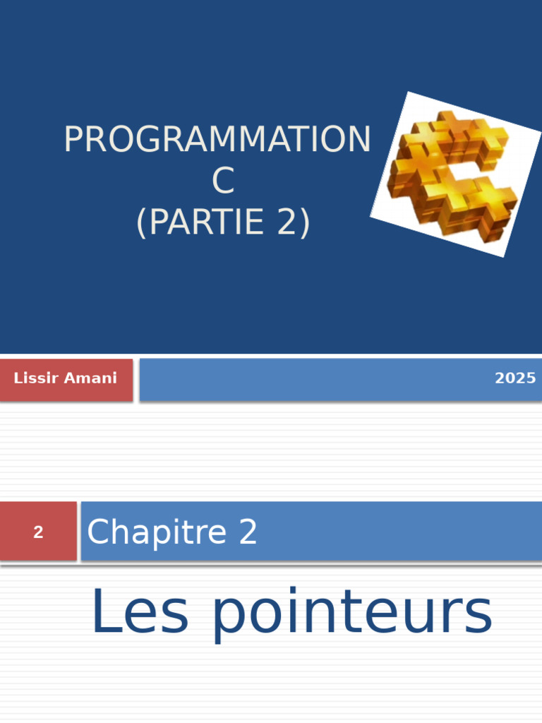 Chapitre 2 | PDF | Pointeur (programmation) | Variable (informatique)