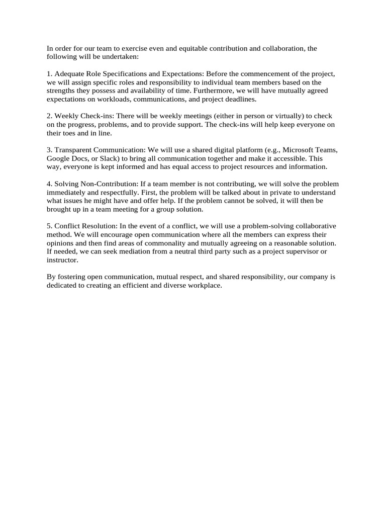 Team Collaboration Guidelines | PDF