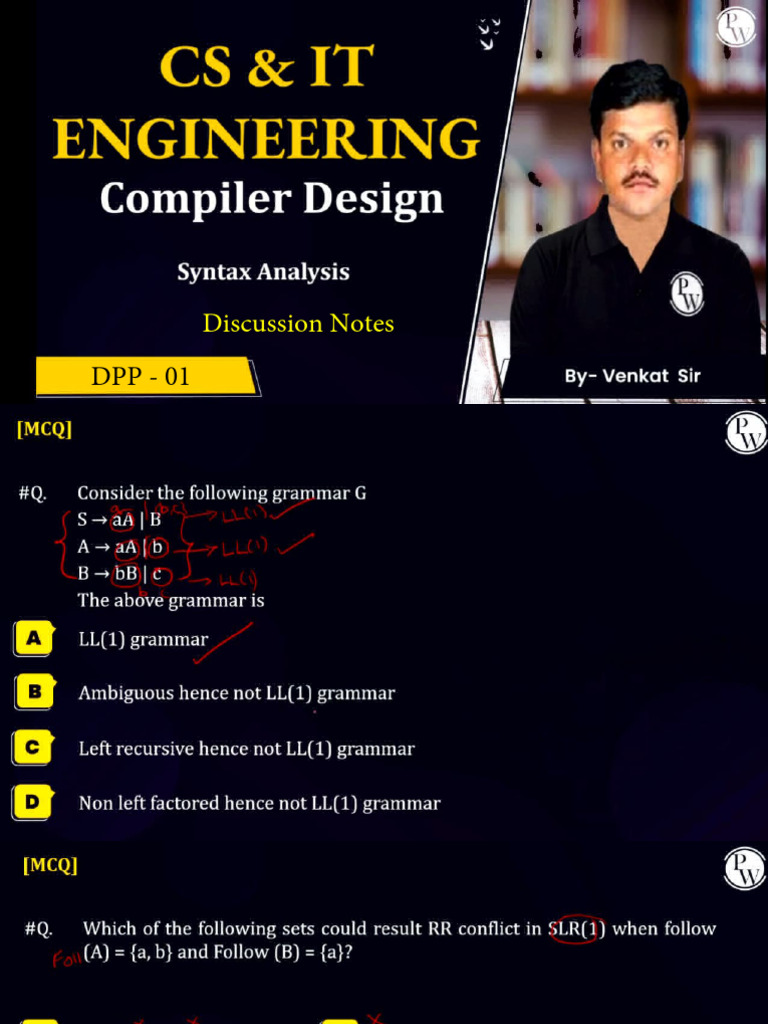Syntax Analysis - DPP 01 Discussion Notes | PDF