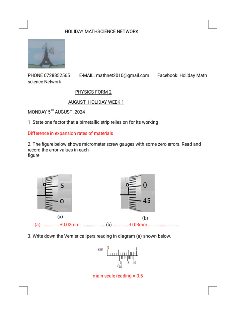 F2 Physics Scheme Homenet August 2024 W1 | PDF | Waves | Force