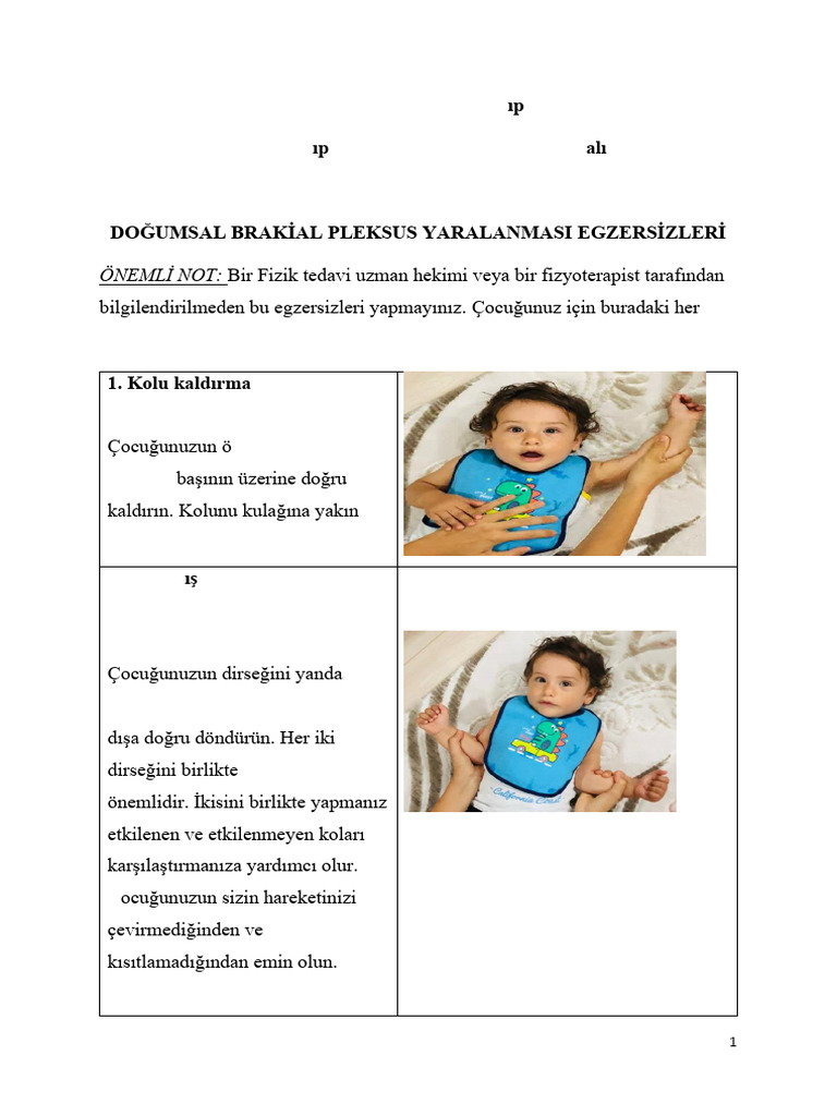 SDÜ FTR Doğumsal Brakial Pleksus Yaralanması Egzersizleri-Dönüştürüldü ...