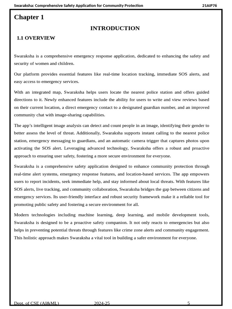 Main project Chapter 1 | PDF