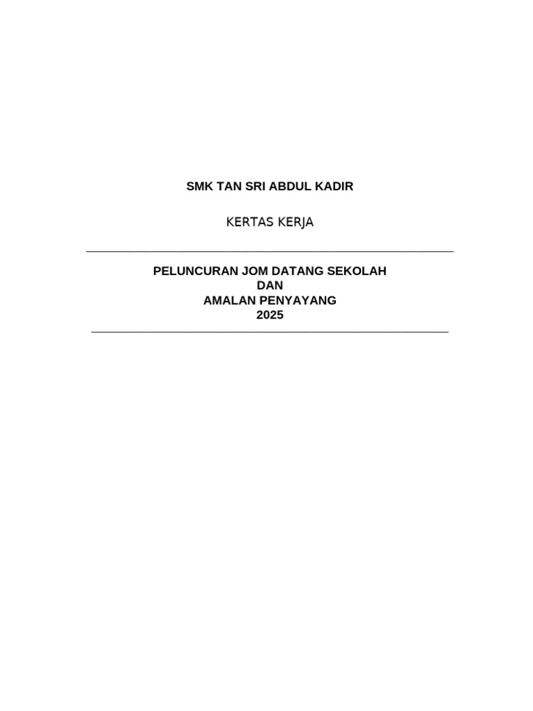 Peluncuran Program Jom Datang Sekolah | PDF