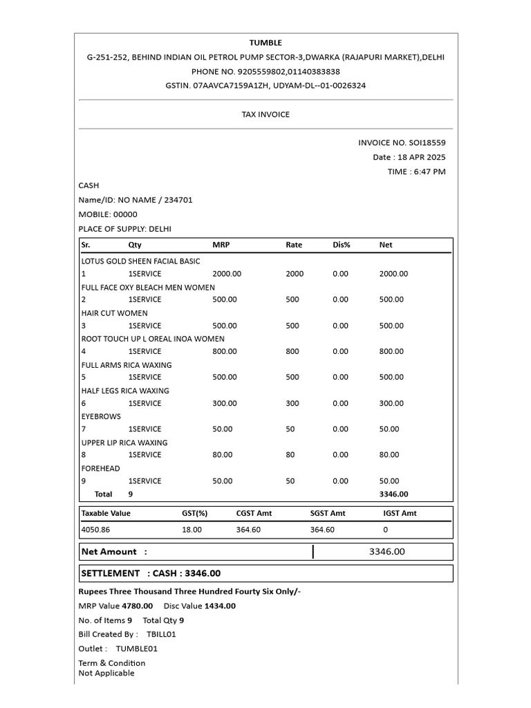 Police Discount Bill | PDF